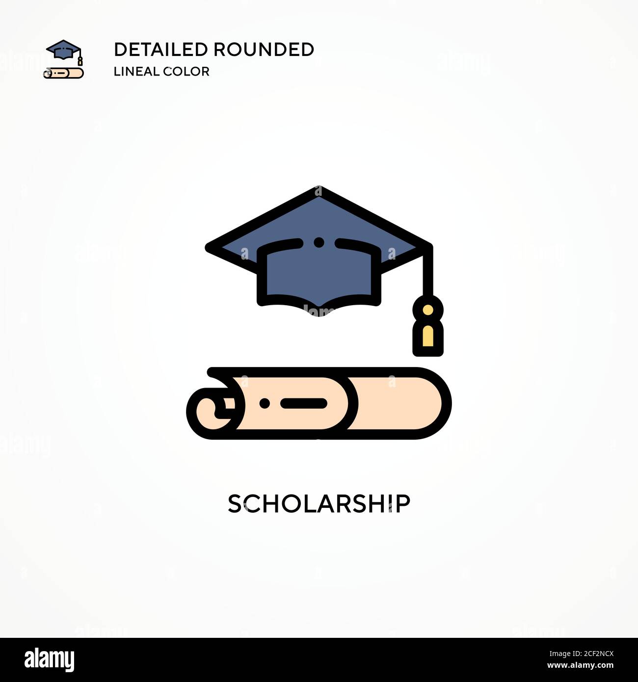 Scholarship vector icon. Modern vector illustration concepts. Easy to ...