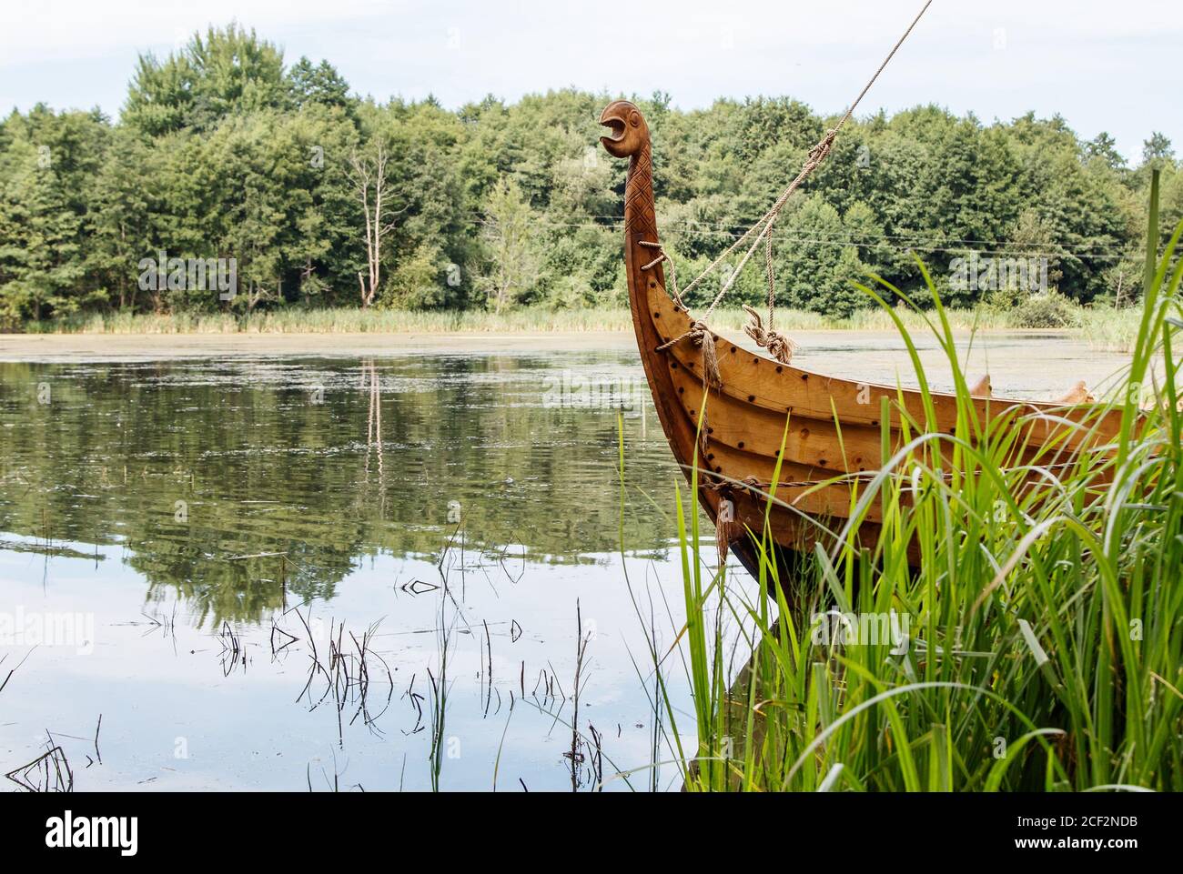 Old wooden viking boat hi-res stock photography and images - Alamy