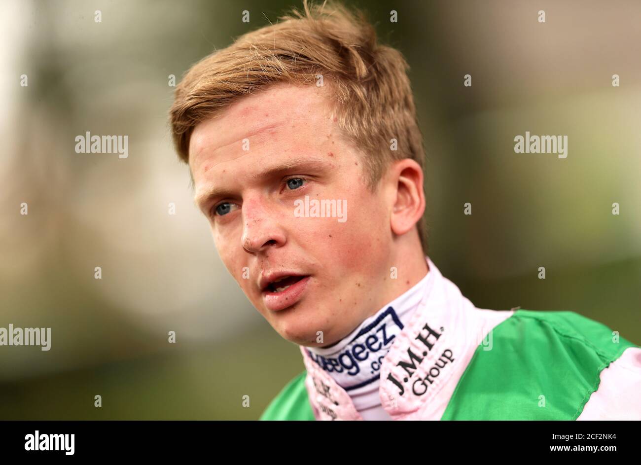 Jockey David Probert at Haydock Park Racecourse, Haydock Stock Photo ...