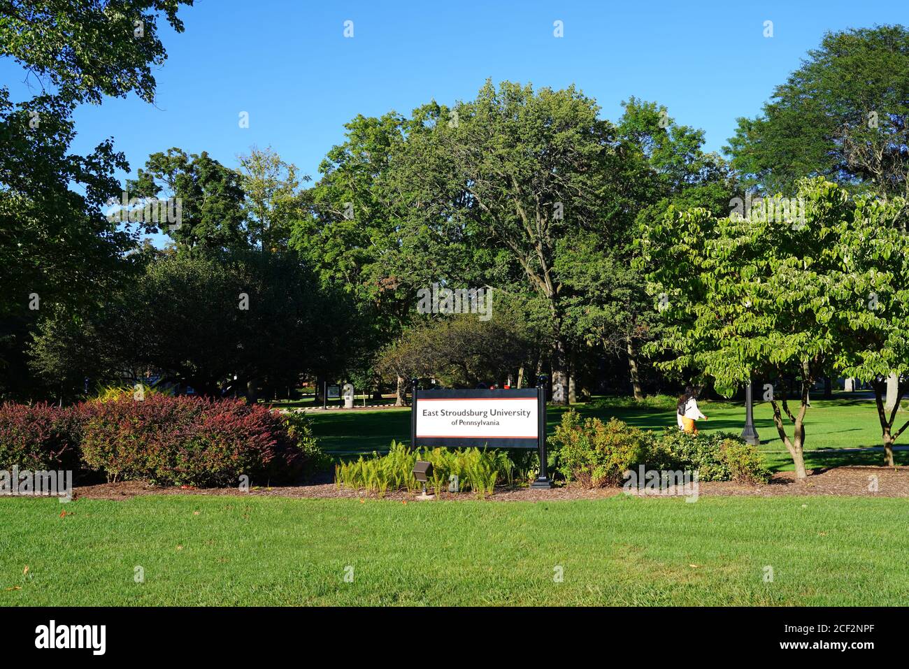EAST STROUDSBURG, PA -30 AUG 2020- View of the campus of East ...