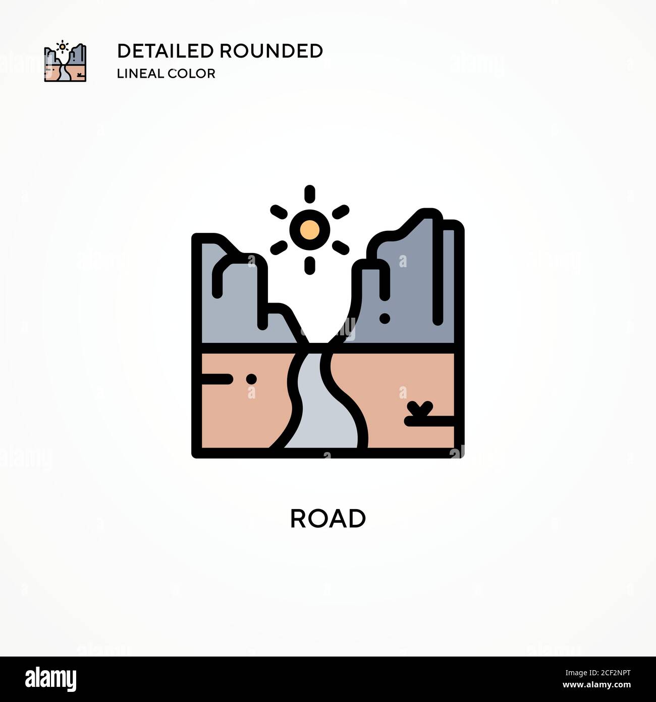 Road vector icon. Modern vector illustration concepts. Easy to edit and ...