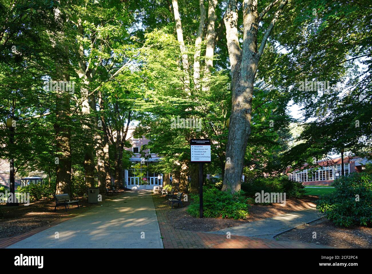 EAST STROUDSBURG, PA -30 AUG 2020- View of the campus of East ...