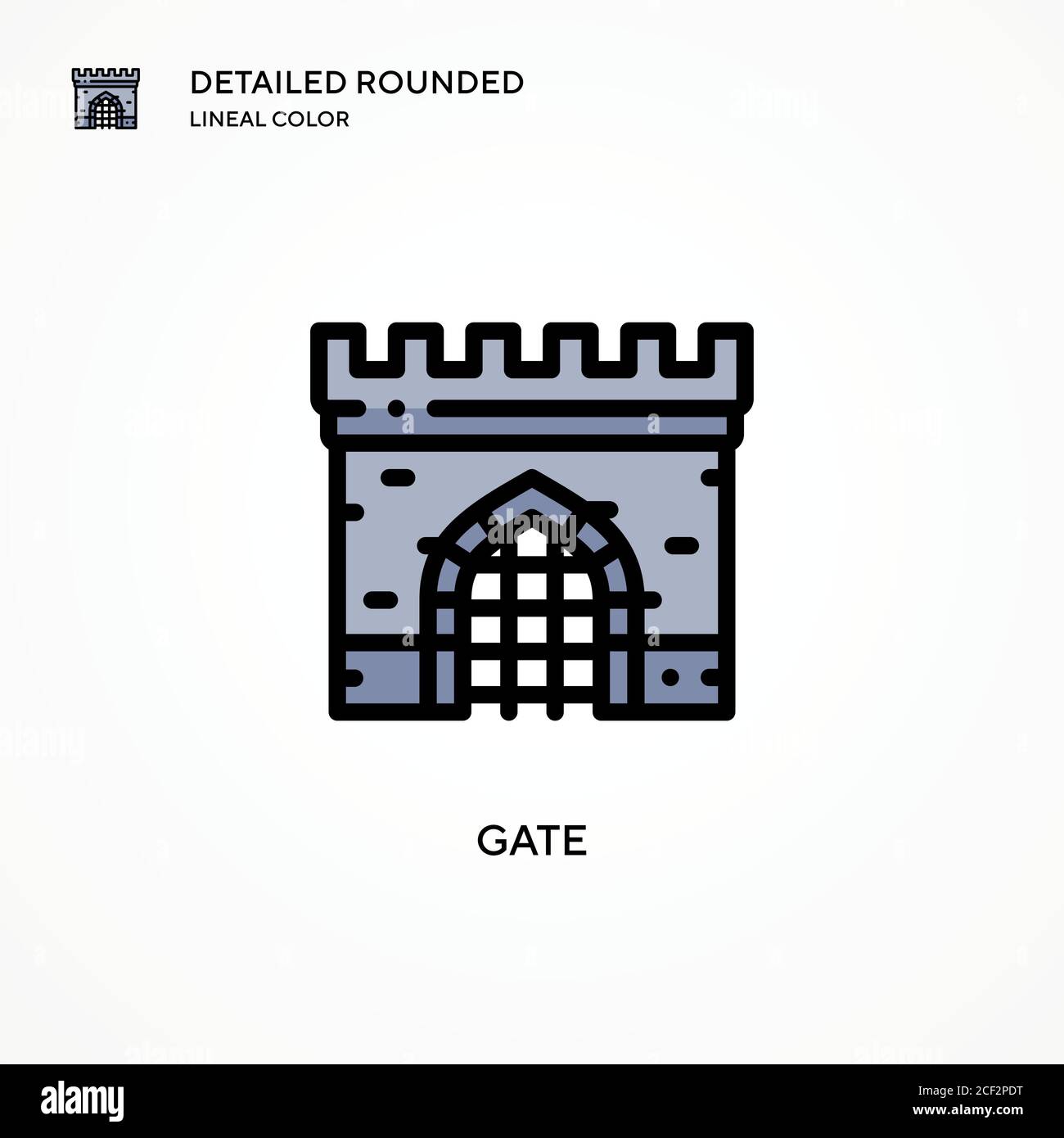 Gate vector icon. Modern vector illustration concepts. Easy to edit and ...