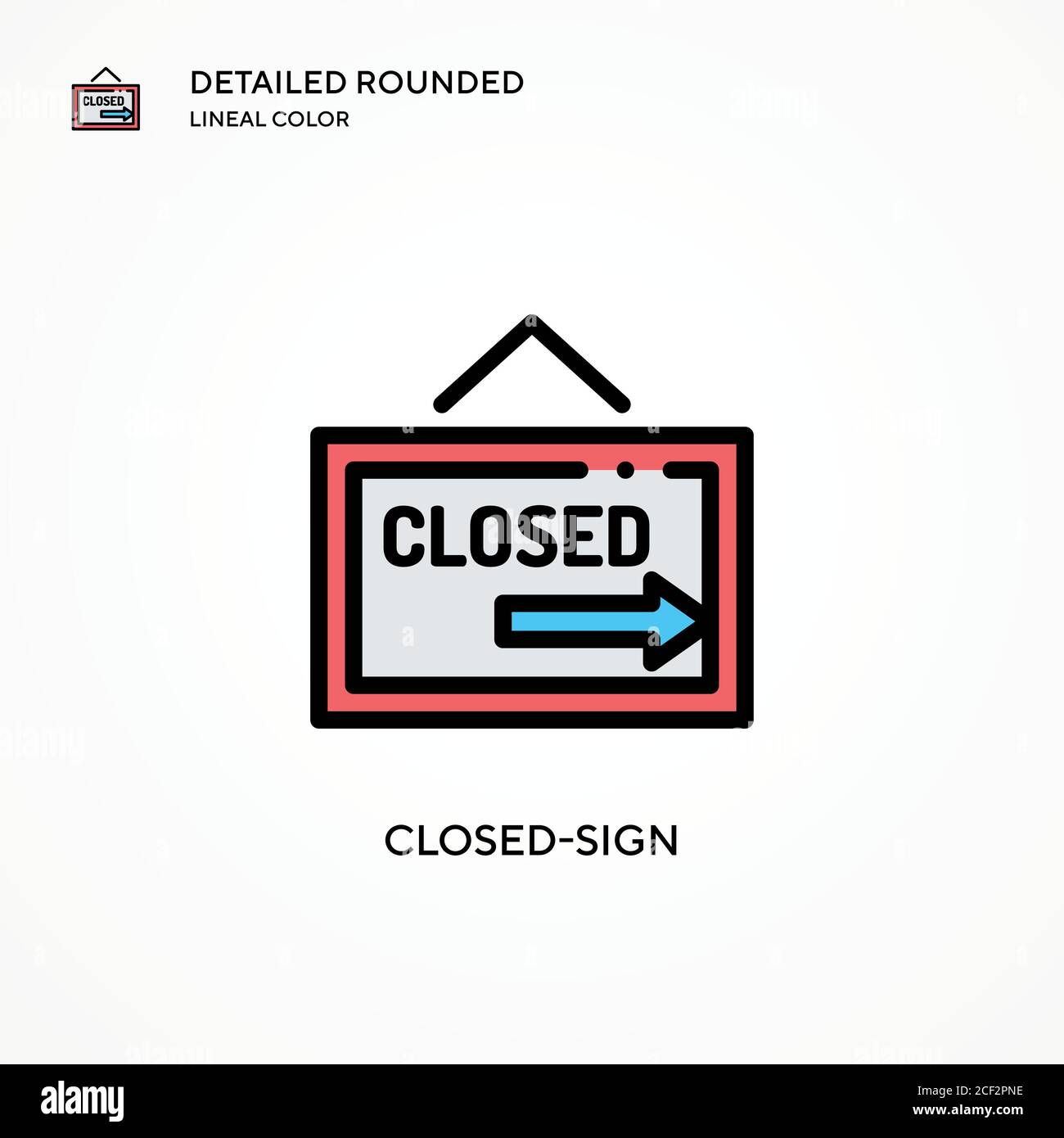 Closed-sign vector icon. Modern vector illustration concepts. Easy to ...