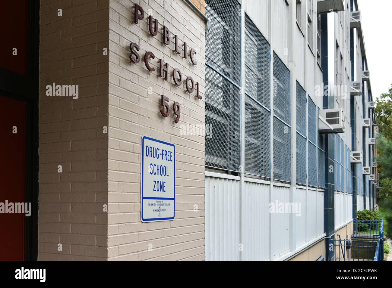 An exterior view of P.S. 59 William Floyd school on September 2, 2020 ...