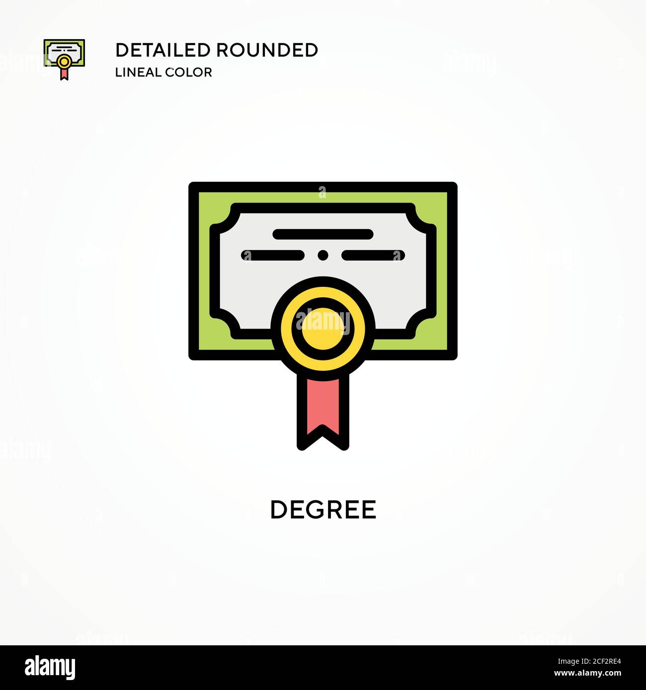 Degree vector icon. Modern vector illustration concepts. Easy to edit ...