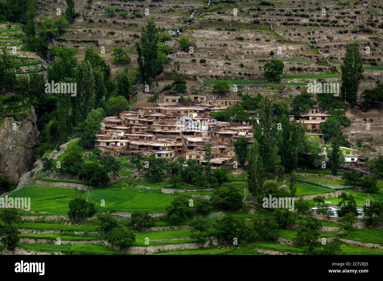 askole village an aerial view Stock Photo - Alamy