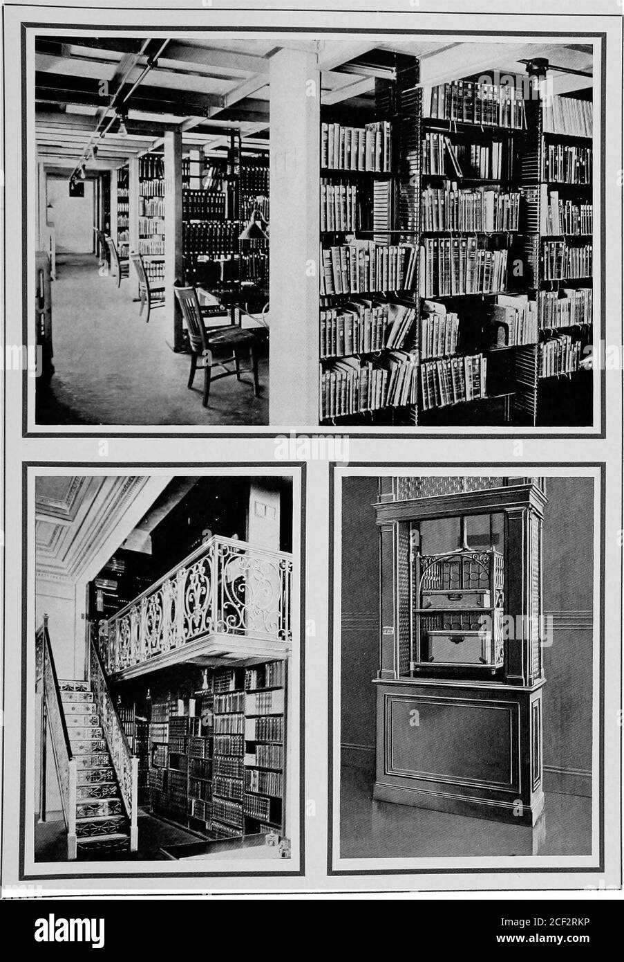 . Metallic book stacks and furniture for libraries; metallic filing ...