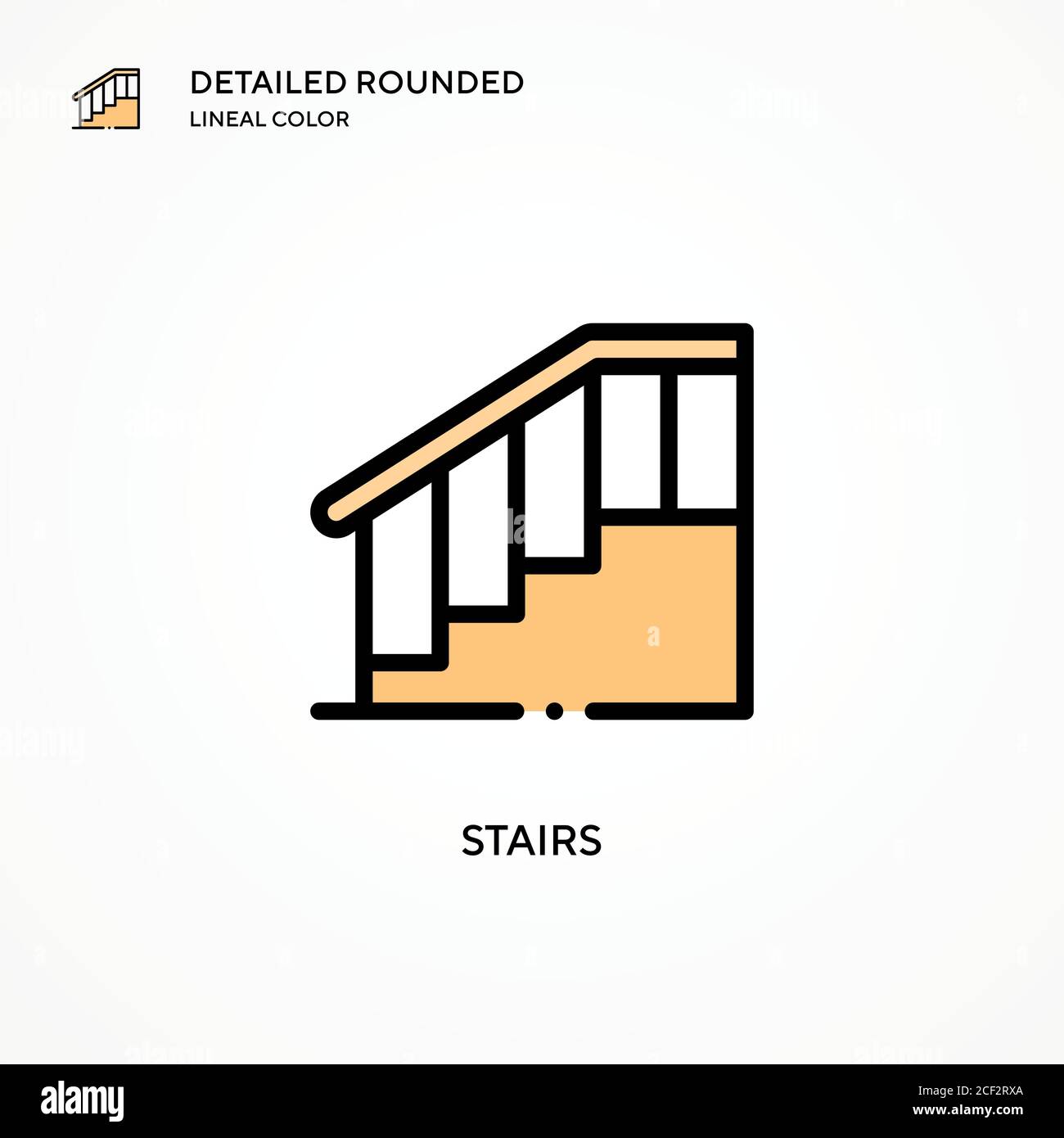 Stairs vector icon. Modern vector illustration concepts. Easy to edit ...