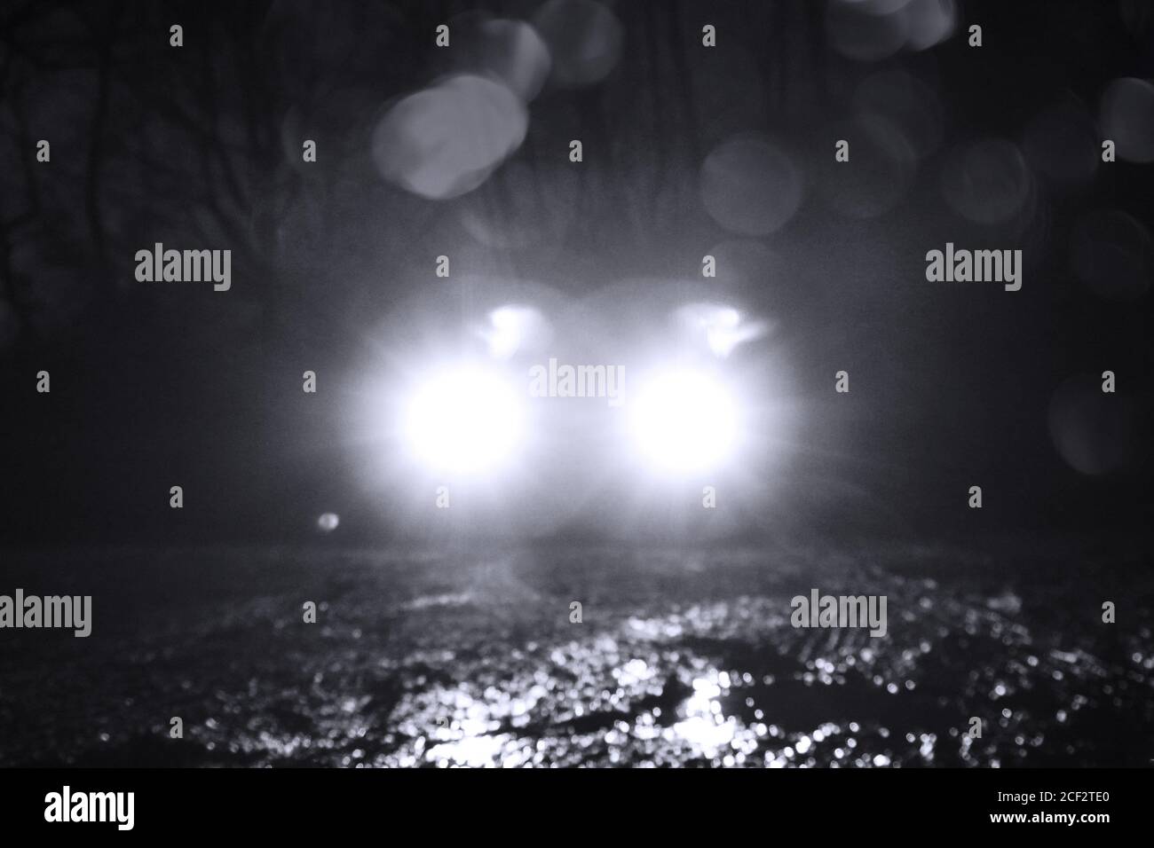 Night headlights low angle hi-res stock photography and images - Alamy
