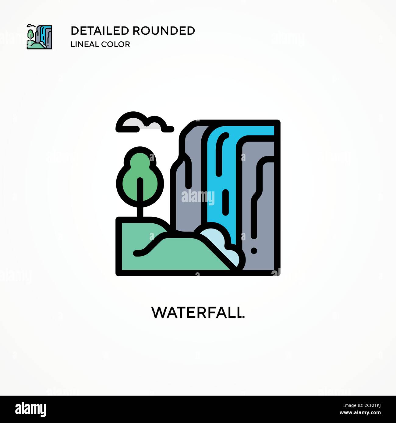 Waterfall vector icon. Modern vector illustration concepts. Easy to ...