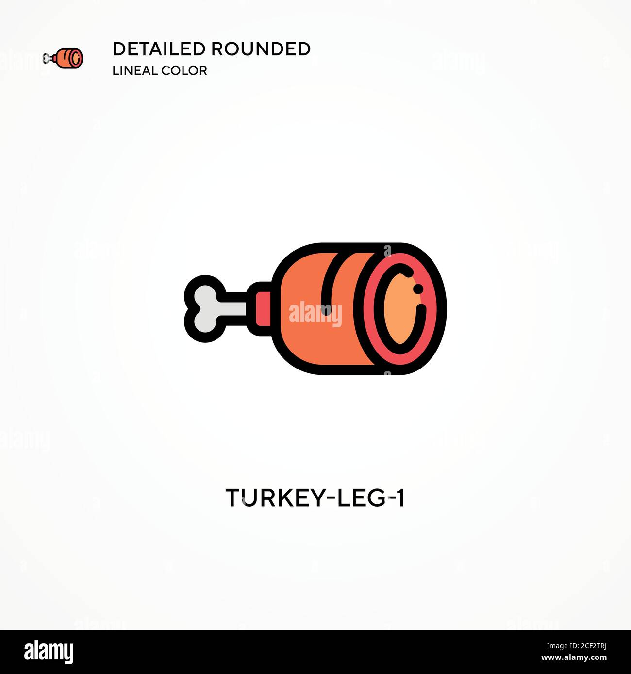 Turkey-leg-1 vector icon. Modern vector illustration concepts. Easy to ...
