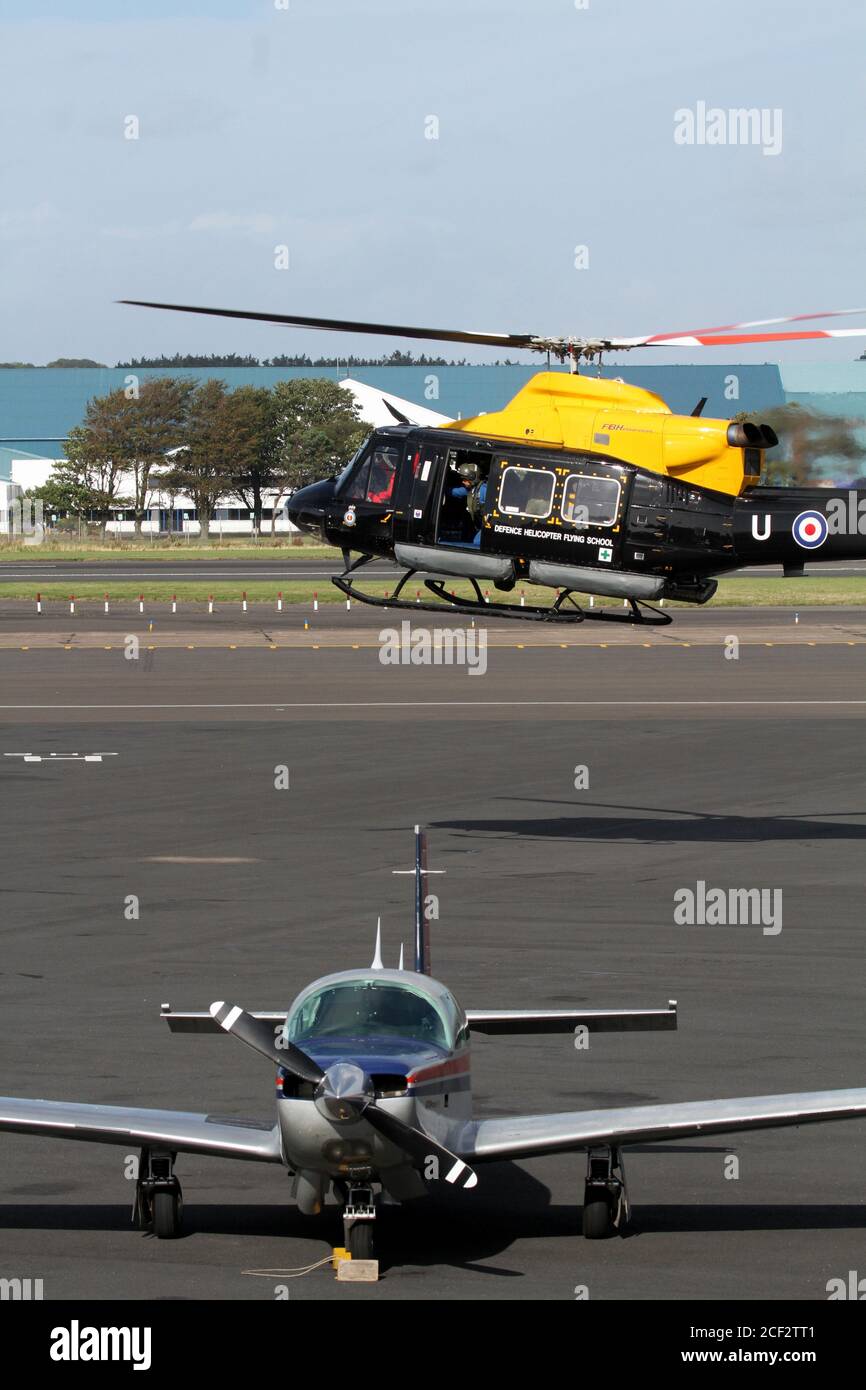 Prestwick, Ayrshire, Scotland, 31 Aug 2013 RAF defence helicopter ...