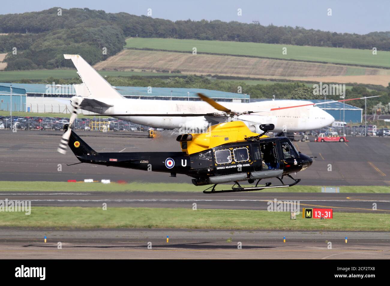 Prestwick, Ayrshire, Scotland, 31 Aug 2013 RAF defence helicopter ...