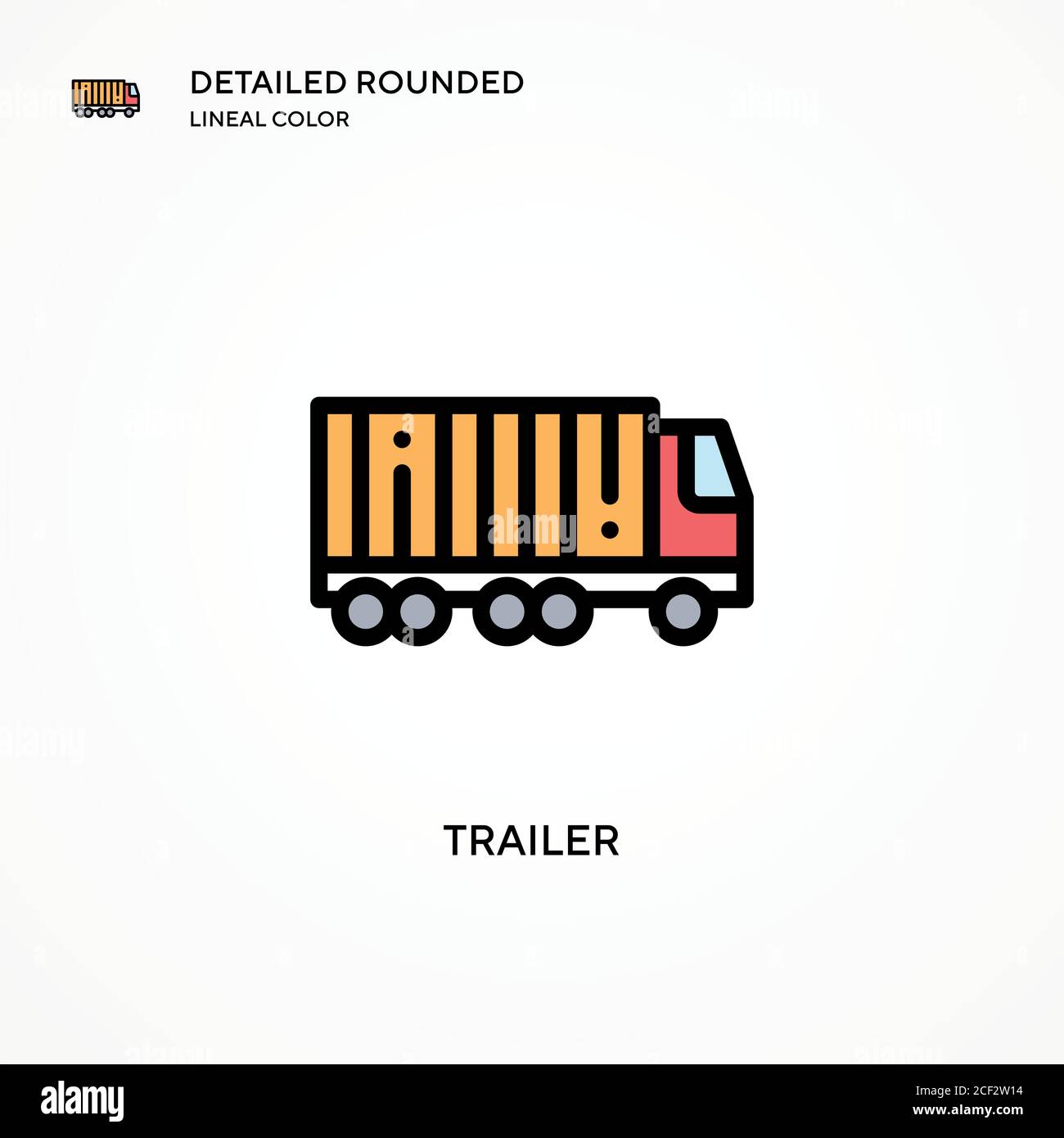 Trailer vector icon. Modern vector illustration concepts. Easy to edit ...
