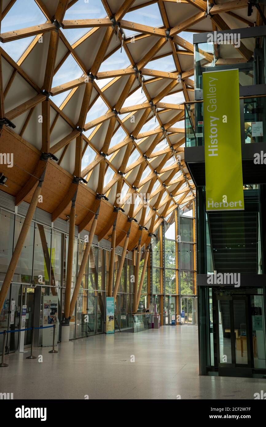 UK, England, Coventry, Herbert Art Gallery and Museum, interior glazed ...