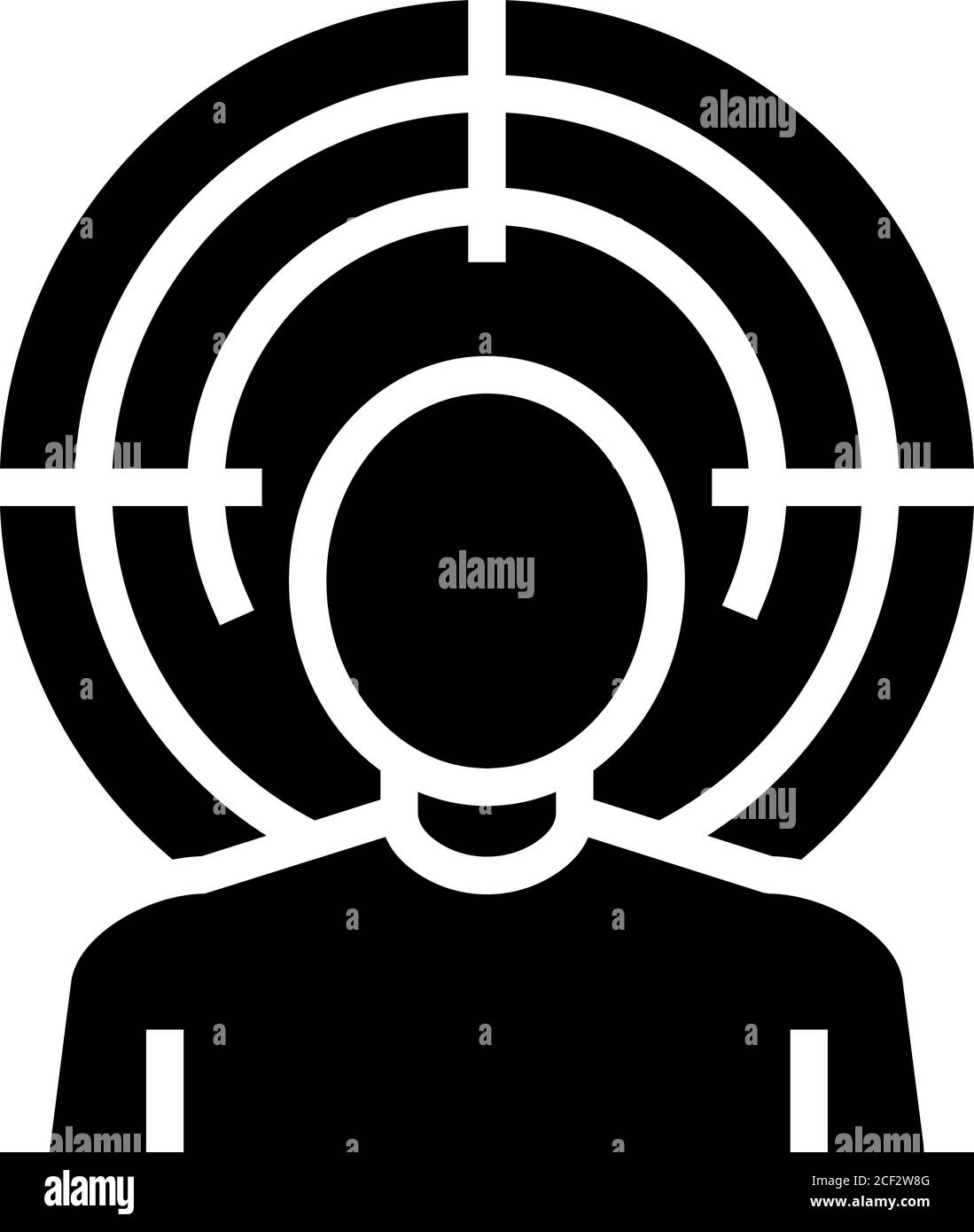 mania psychological problems glyph icon vector illustration Stock ...