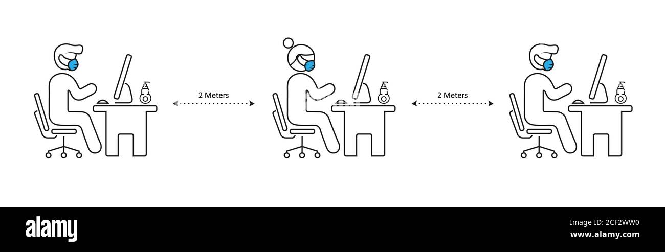 Line people wearing face Cut Out Stock Images & Pictures - Alamy