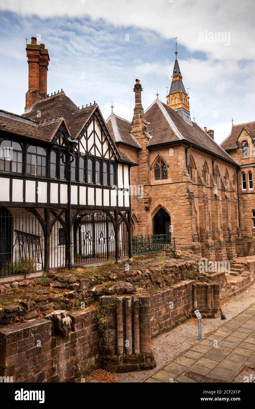 UK, England, Coventry, Priory Row, remains of historic priory and ...