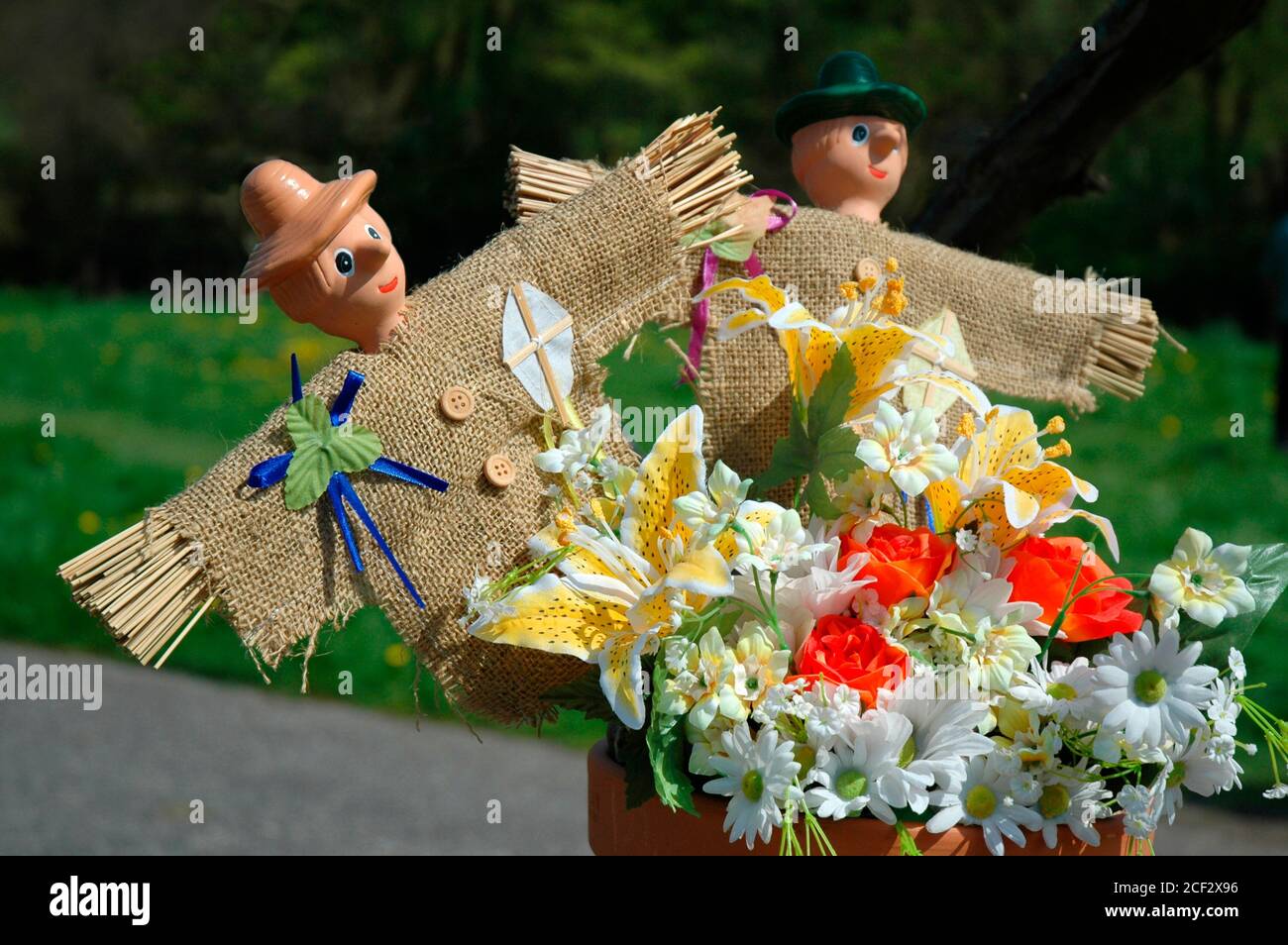 An exhibit at the Scarecrow Festival held annually at the village of ...
