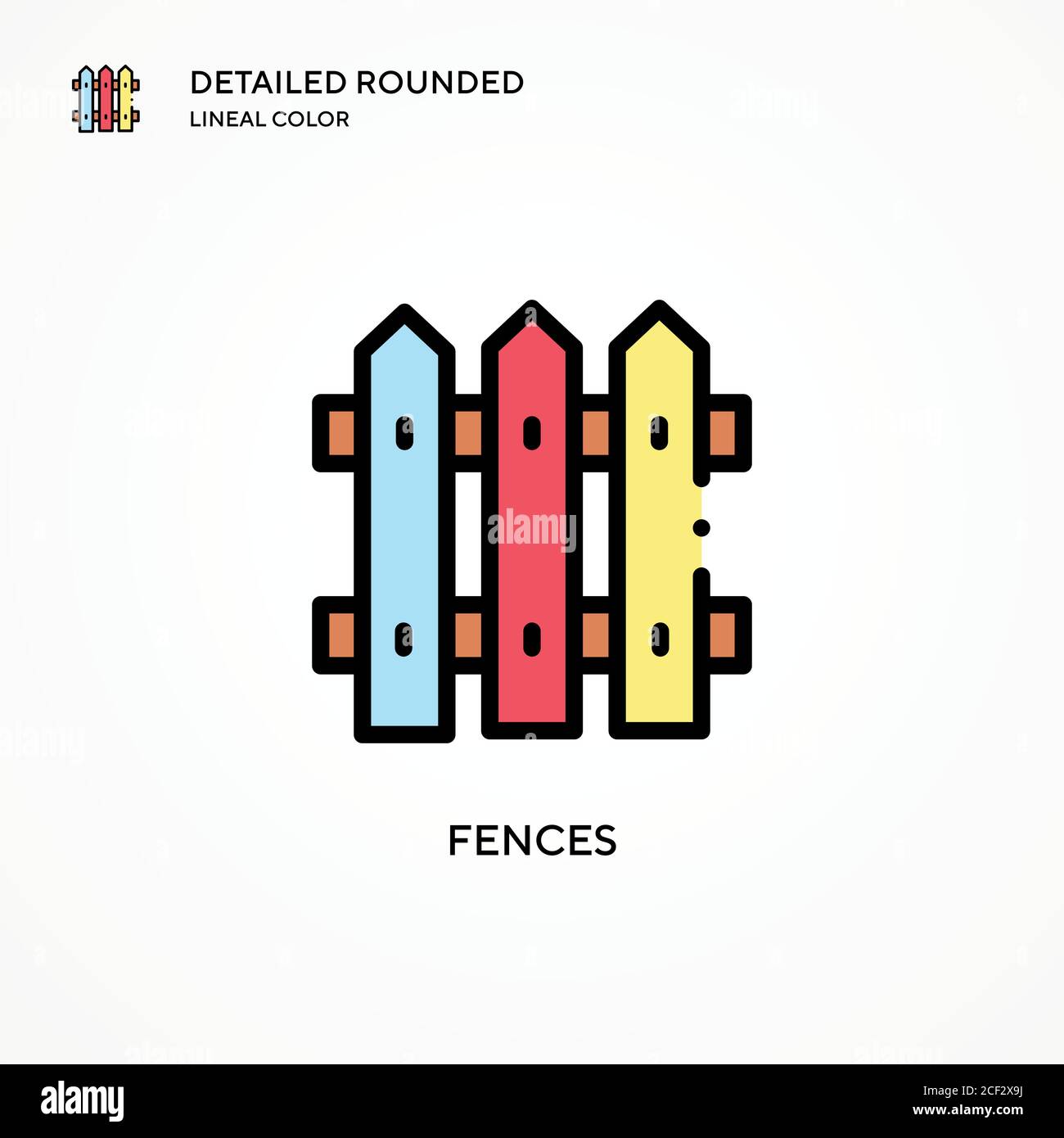 Fences vector icon. Modern vector illustration concepts. Easy to edit ...
