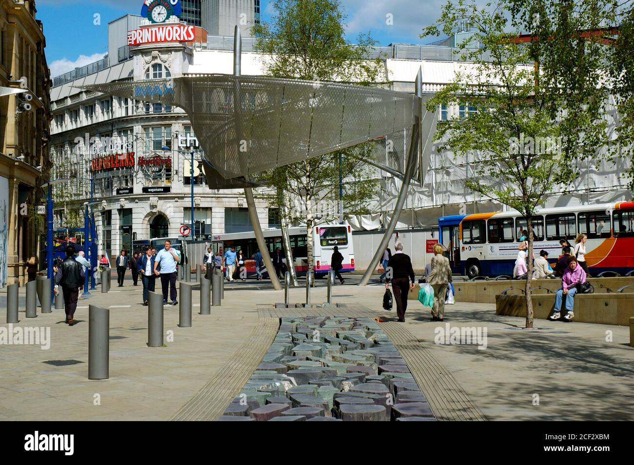 Sculpture outside the Triangle building (The Corn Exchange), Exchange ...