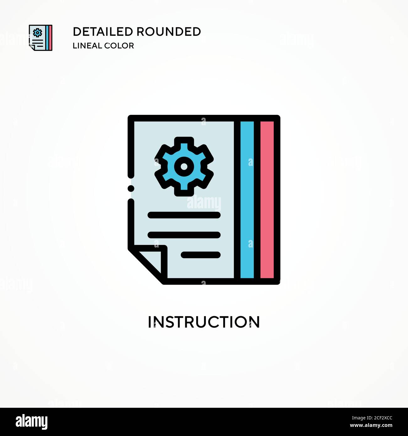 Instruction vector icon. Modern vector illustration concepts. Easy to ...