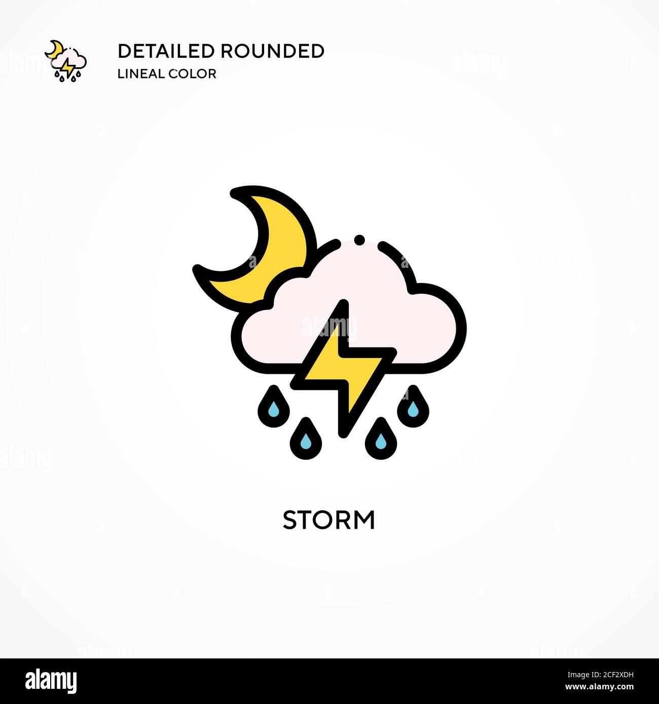 Storm vector icon. Modern vector illustration concepts. Easy to edit ...
