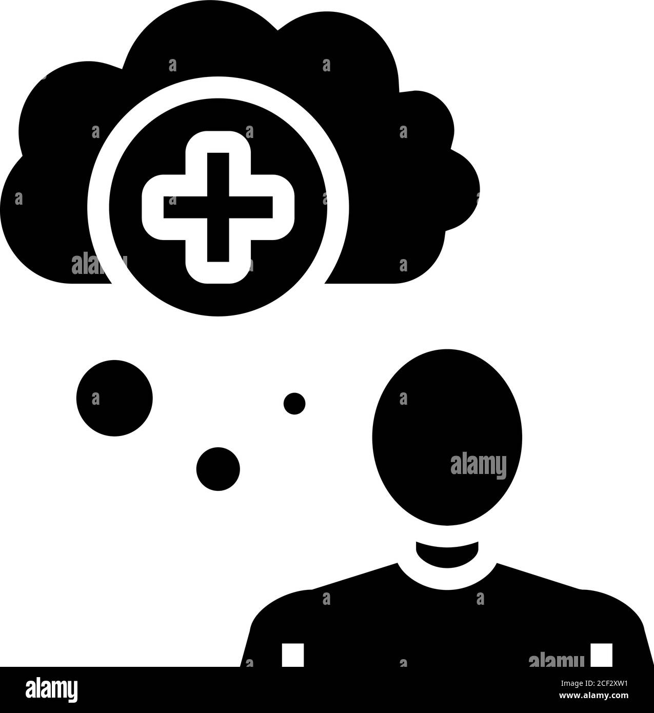 mania psychological problems glyph icon vector illustration Stock ...
