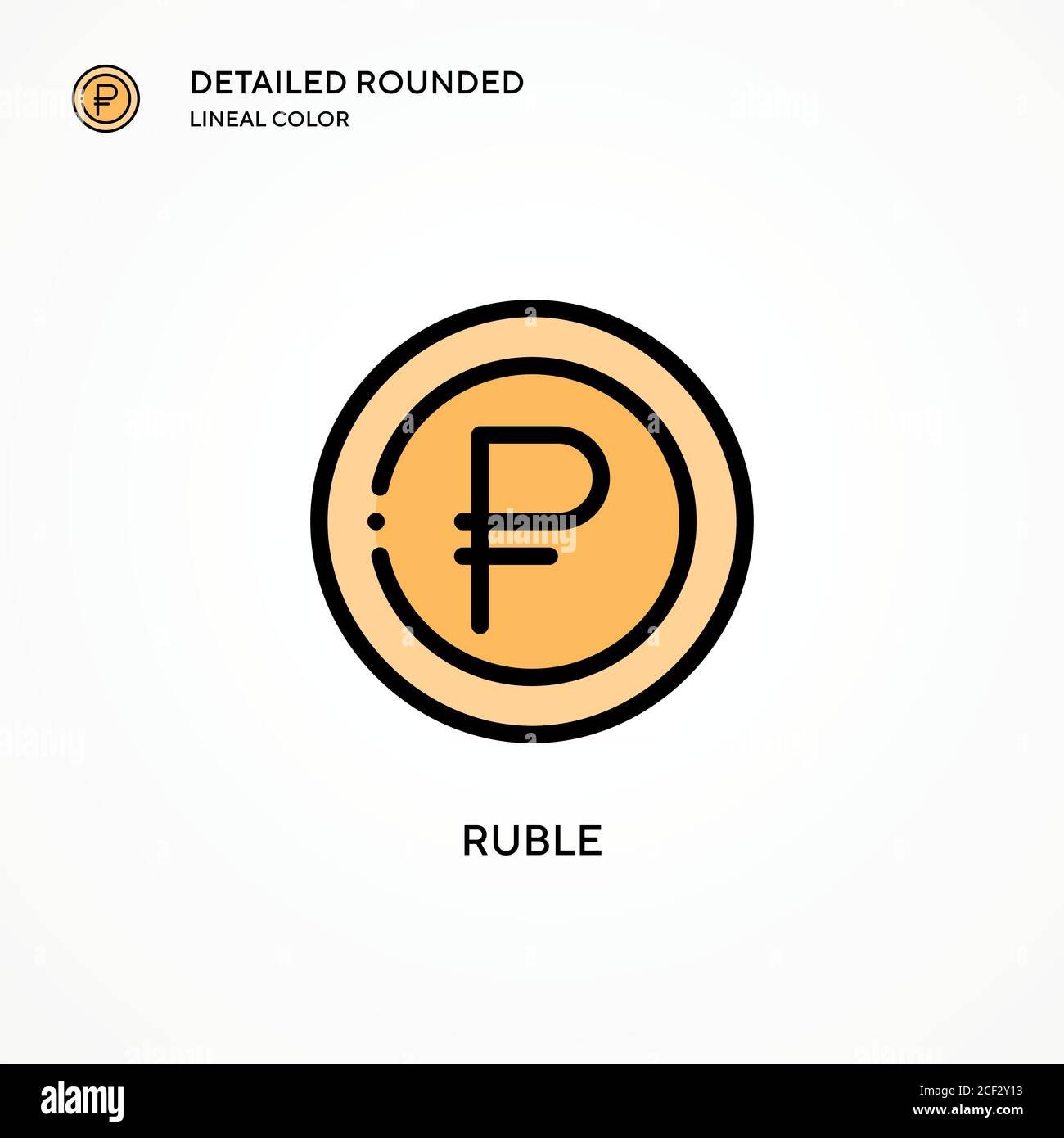 Ruble vector icon. Modern vector illustration concepts. Easy to edit ...