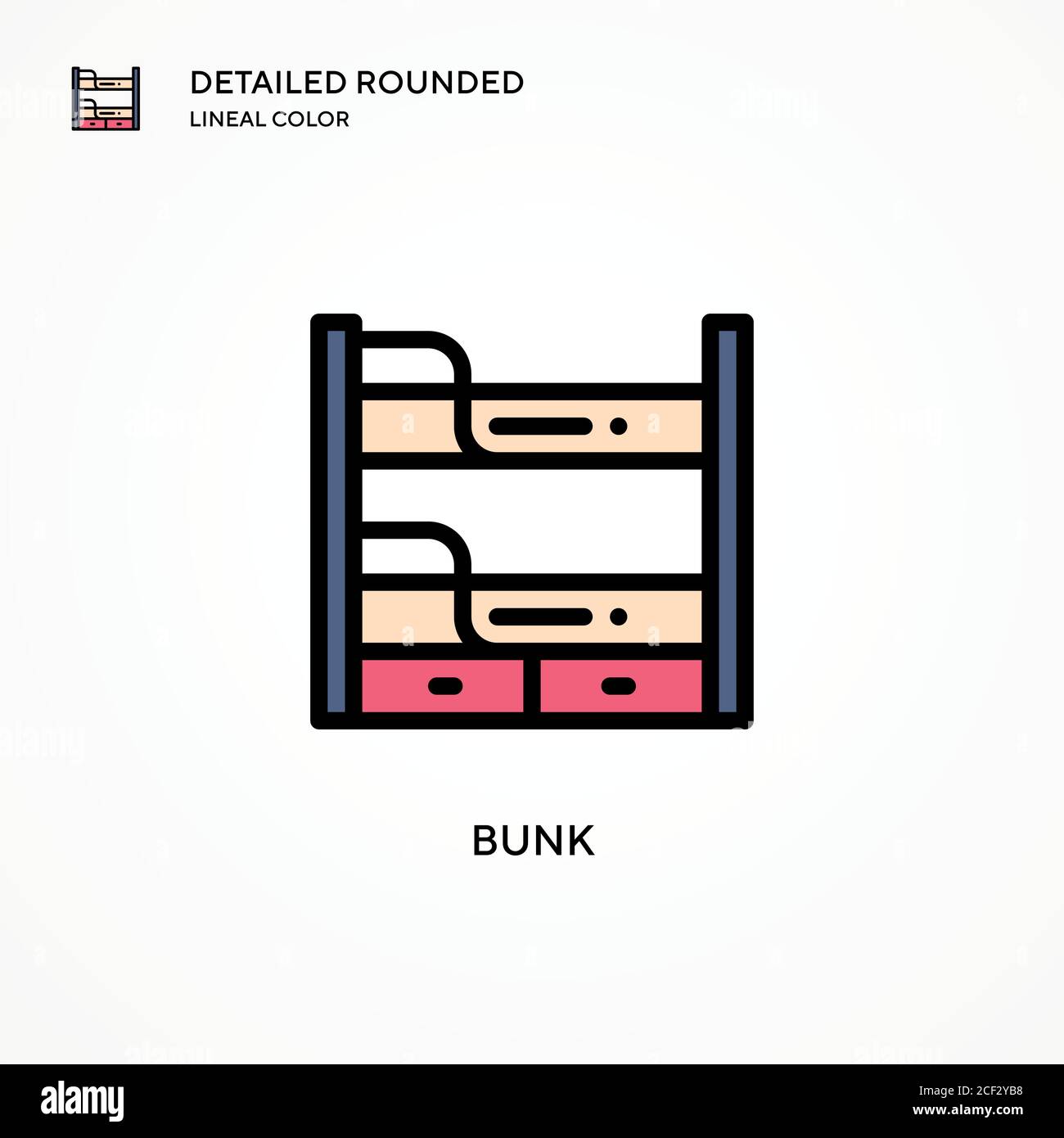 Bunk vector icon. Modern vector illustration concepts. Easy to edit and ...