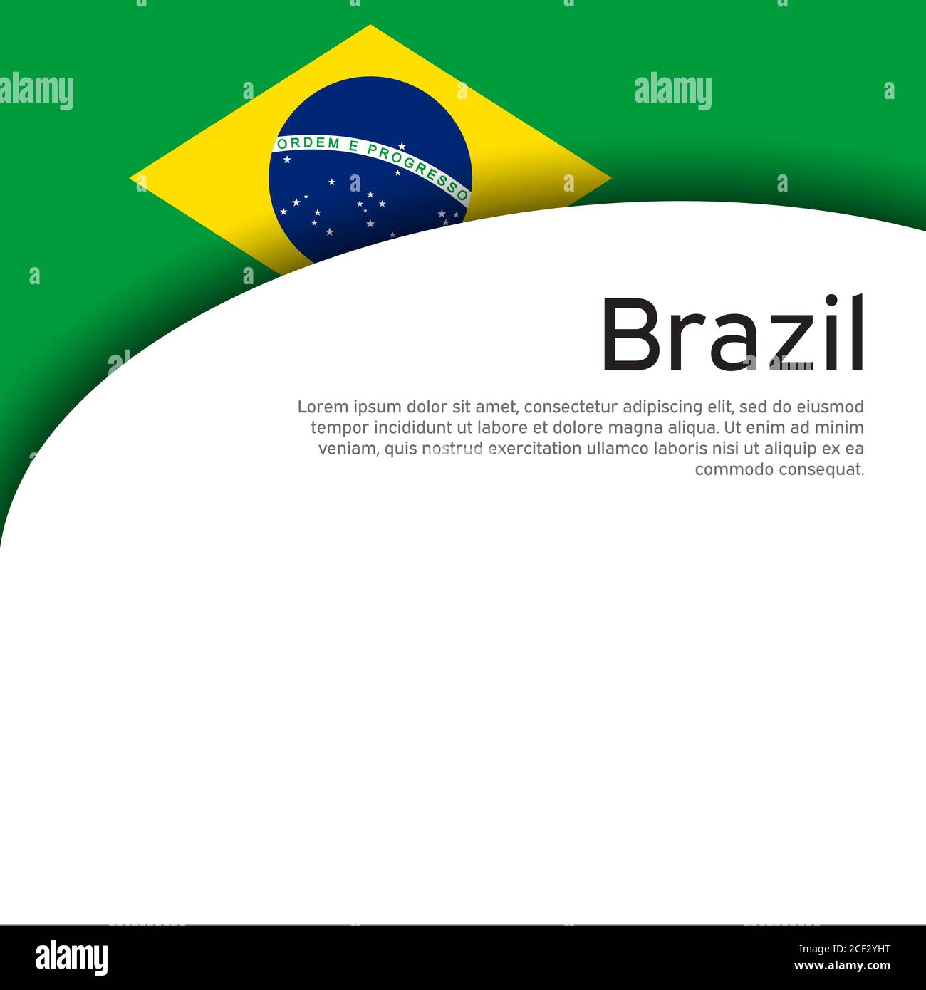 Creative wavy background with brazil flag for holiday card design ...