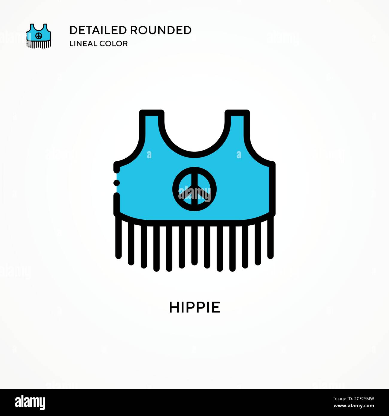 Hippie vector icon. Modern vector illustration concepts. Easy to edit ...