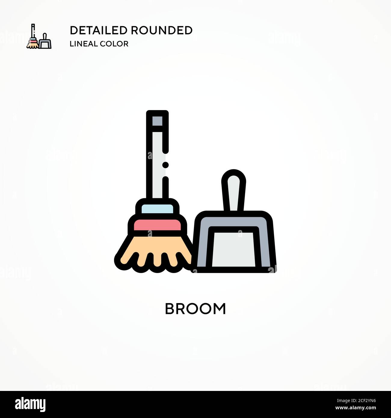 Broom vector icon. Modern vector illustration concepts. Easy to edit ...