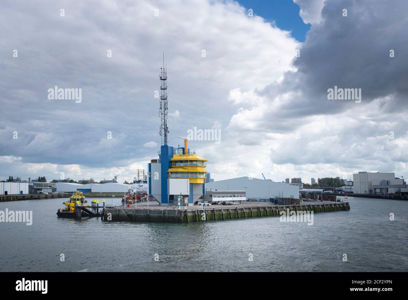 Port Of Rotterdam Vhf Radio Station And Traffic Centre Located Between Lekhaven And Ijsselhaven