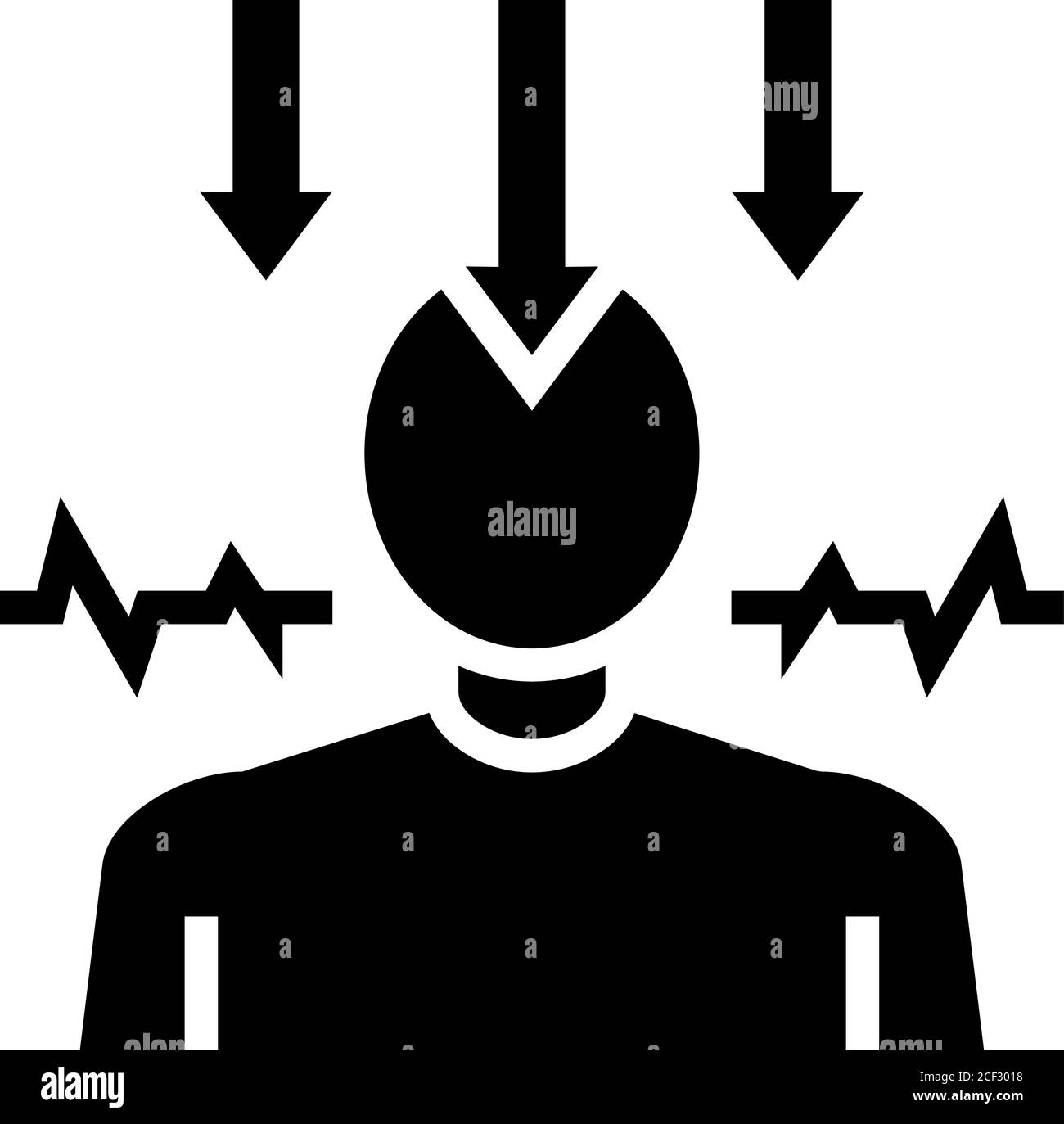 neurosis psychological disease glyph icon vector illustration Stock ...