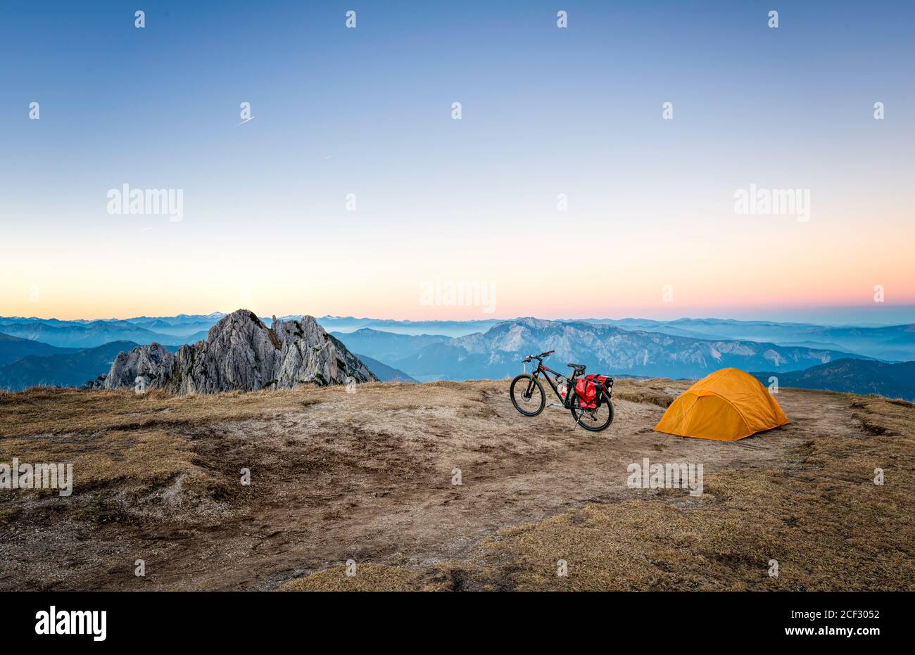 Escape to nature, camping in the mountain wilderness Stock Photo - Alamy