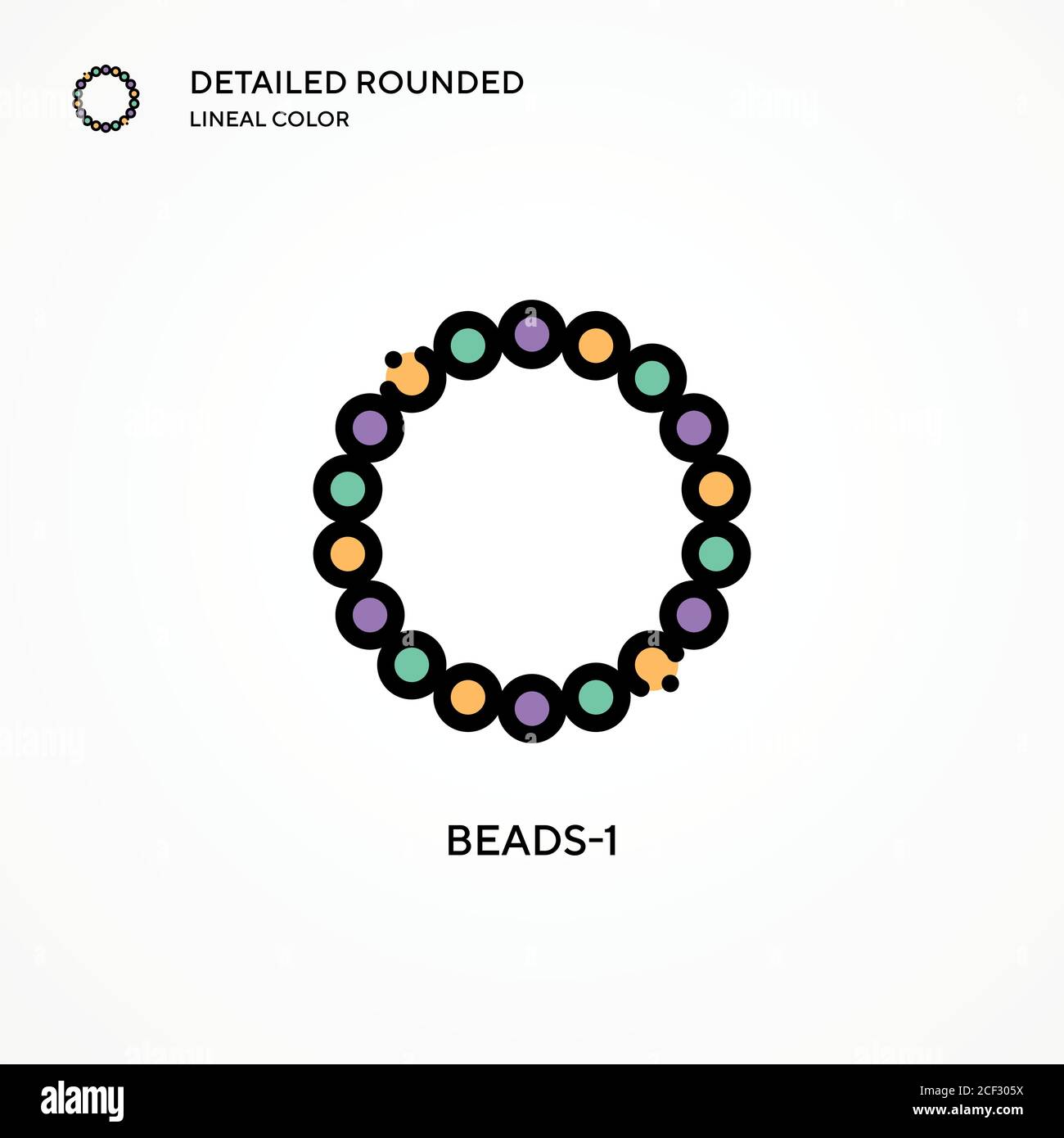 Beads-1 vector icon. Modern vector illustration concepts. Easy to edit ...