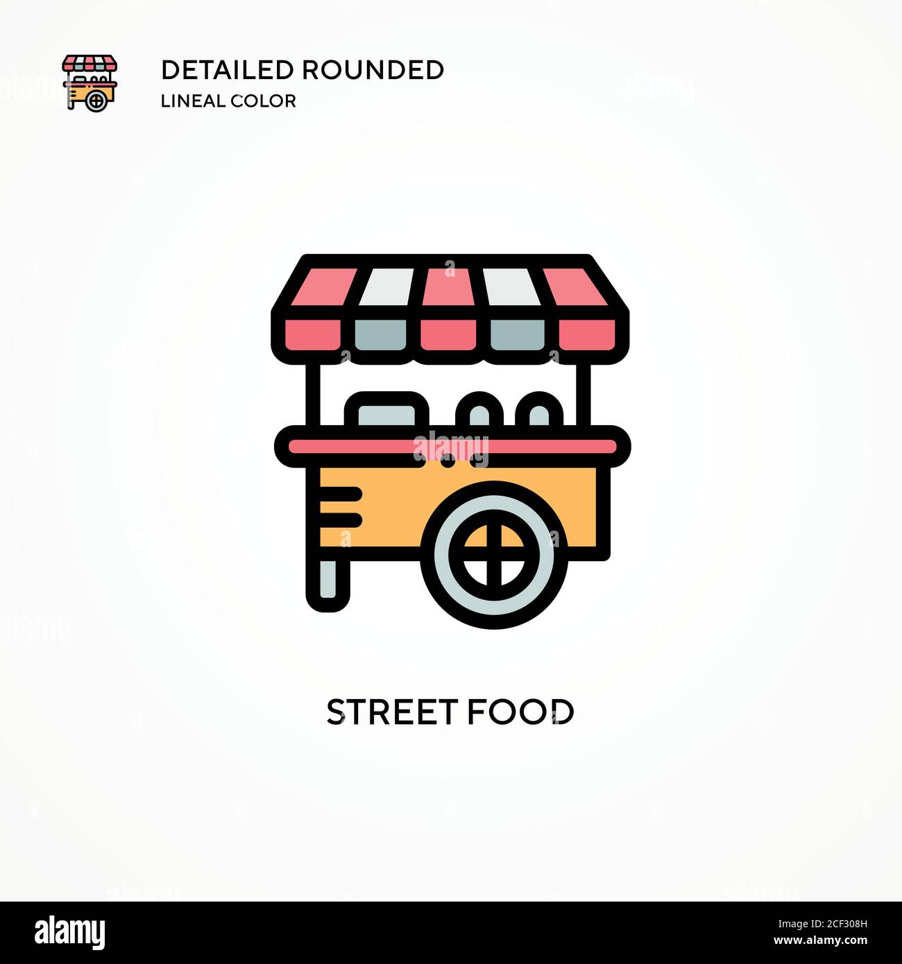 Street food vector icon. Modern vector illustration concepts. Easy to ...