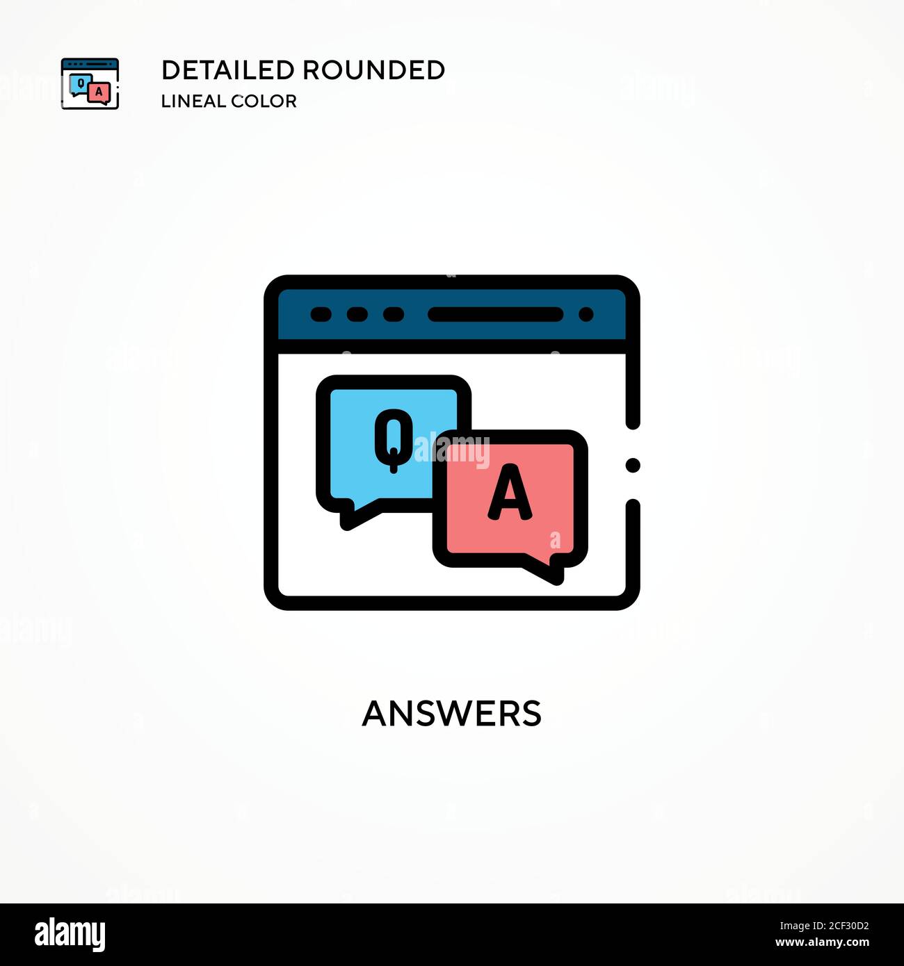 Answers vector icon. Modern vector illustration concepts. Easy to edit ...