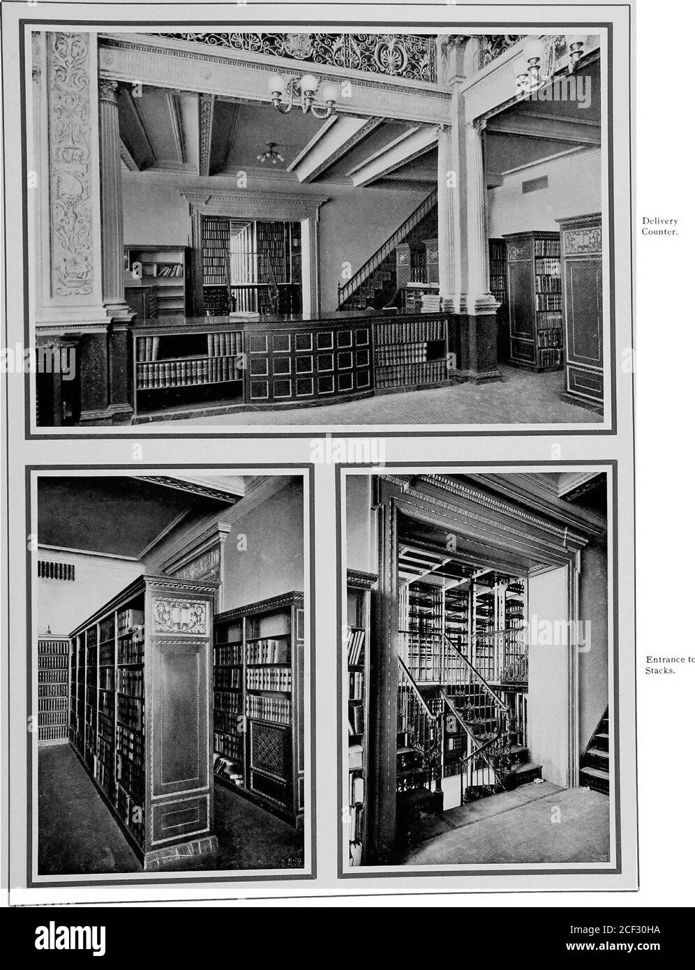 . Metallic book stacks and furniture for libraries; metallic filing ...