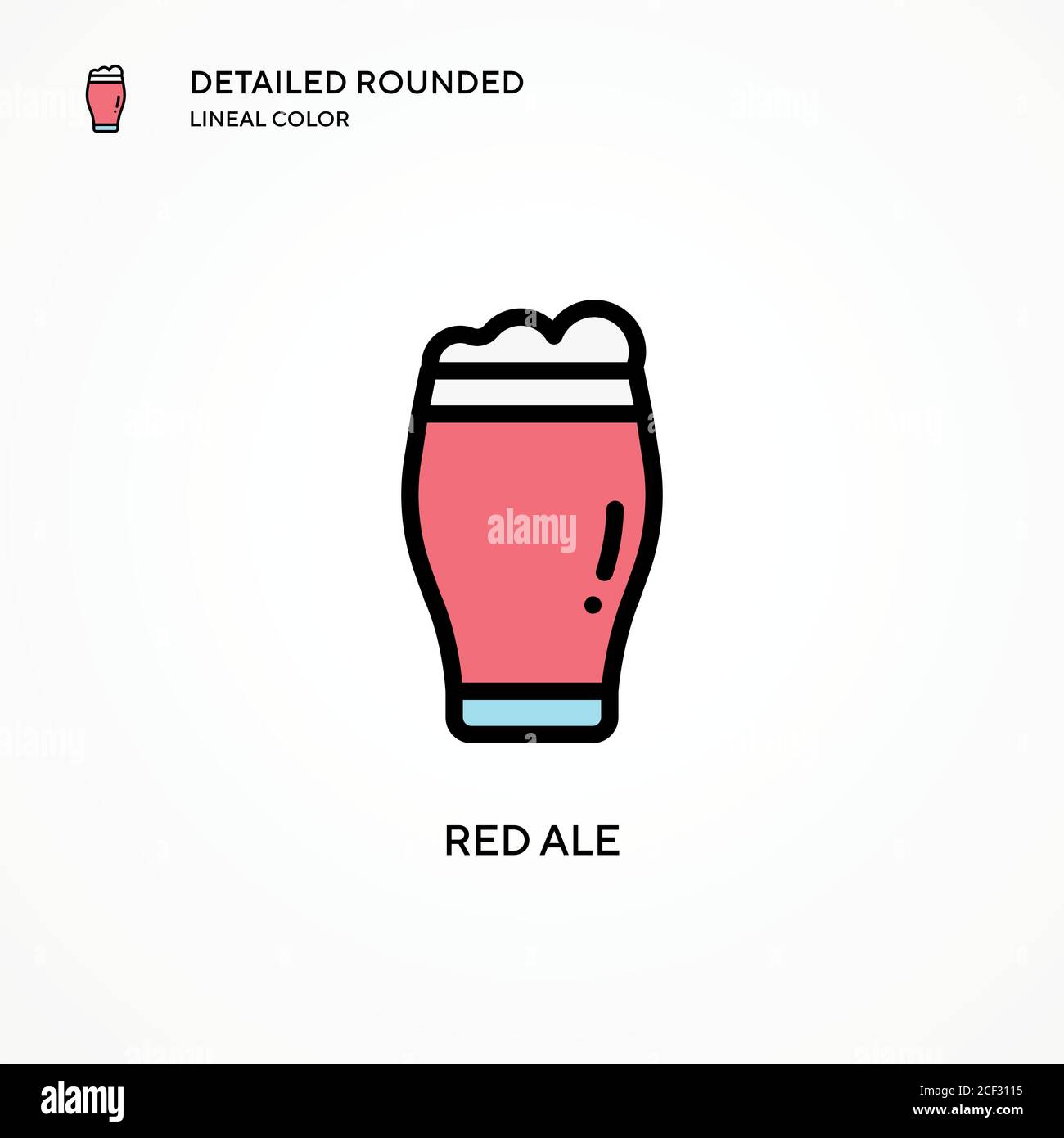 Red ale vector icon. Modern vector illustration concepts. Easy to edit ...