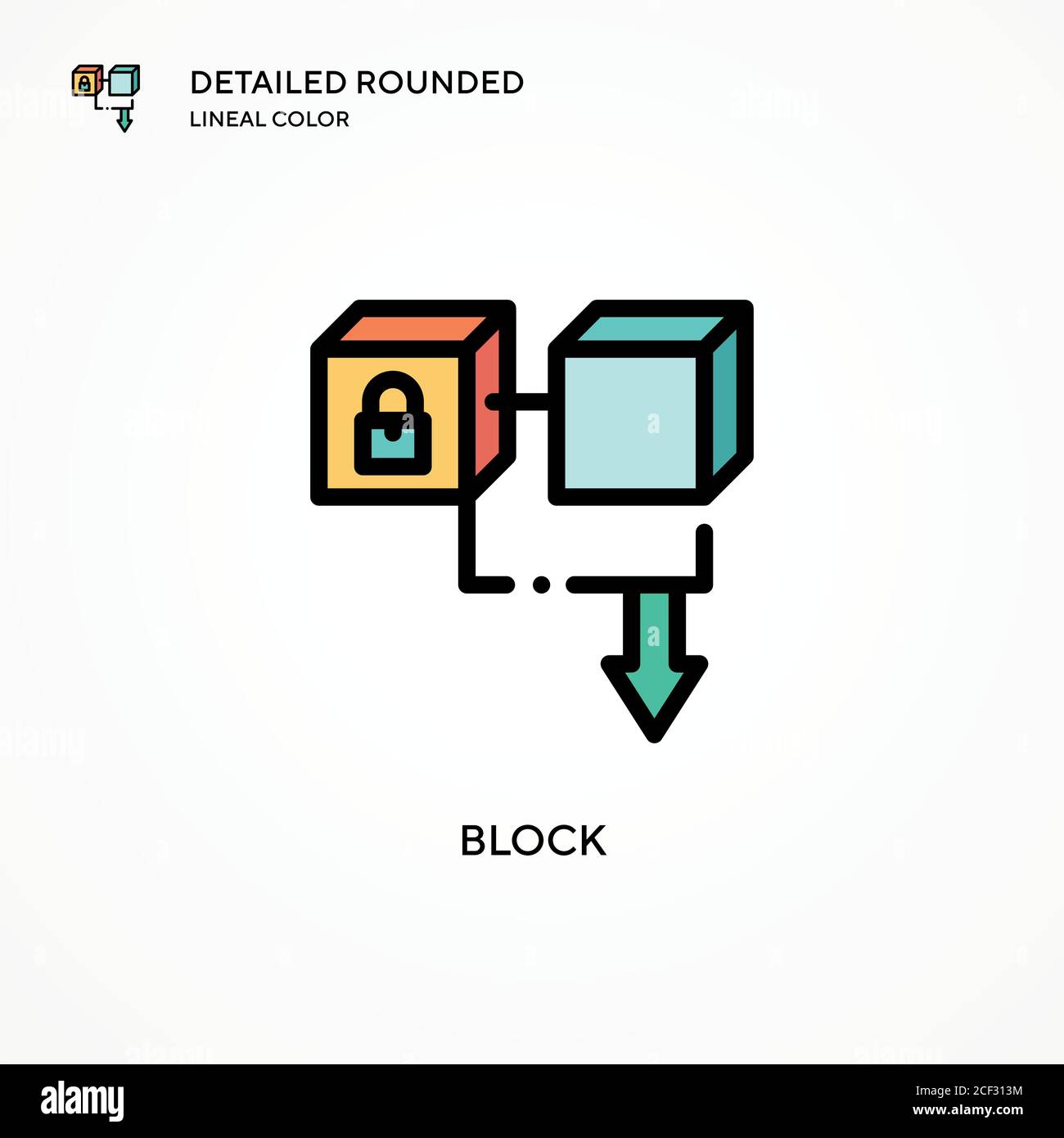 Block vector icon. Modern vector illustration concepts. Easy to edit ...