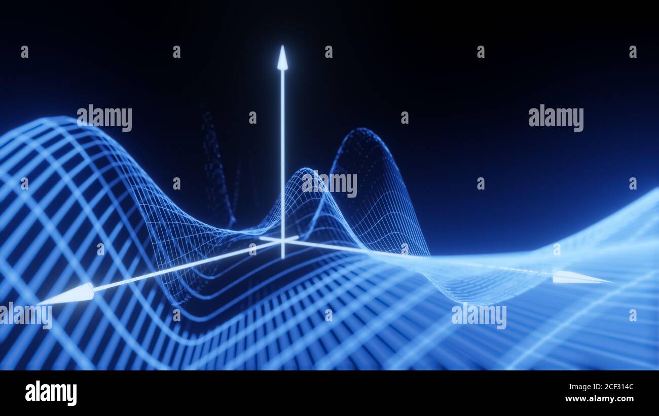 Mathematical Formula Equation Axis Visualization Modern Abstract Grid Wireframe Structure