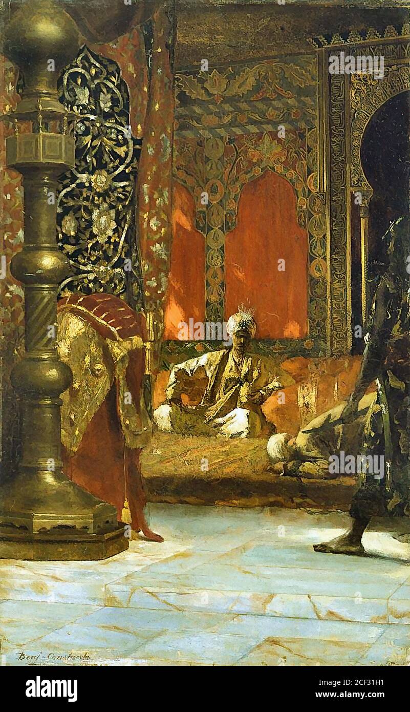 Constant Benjamin - Hommage Au Sultan - French School - 19th Century ...