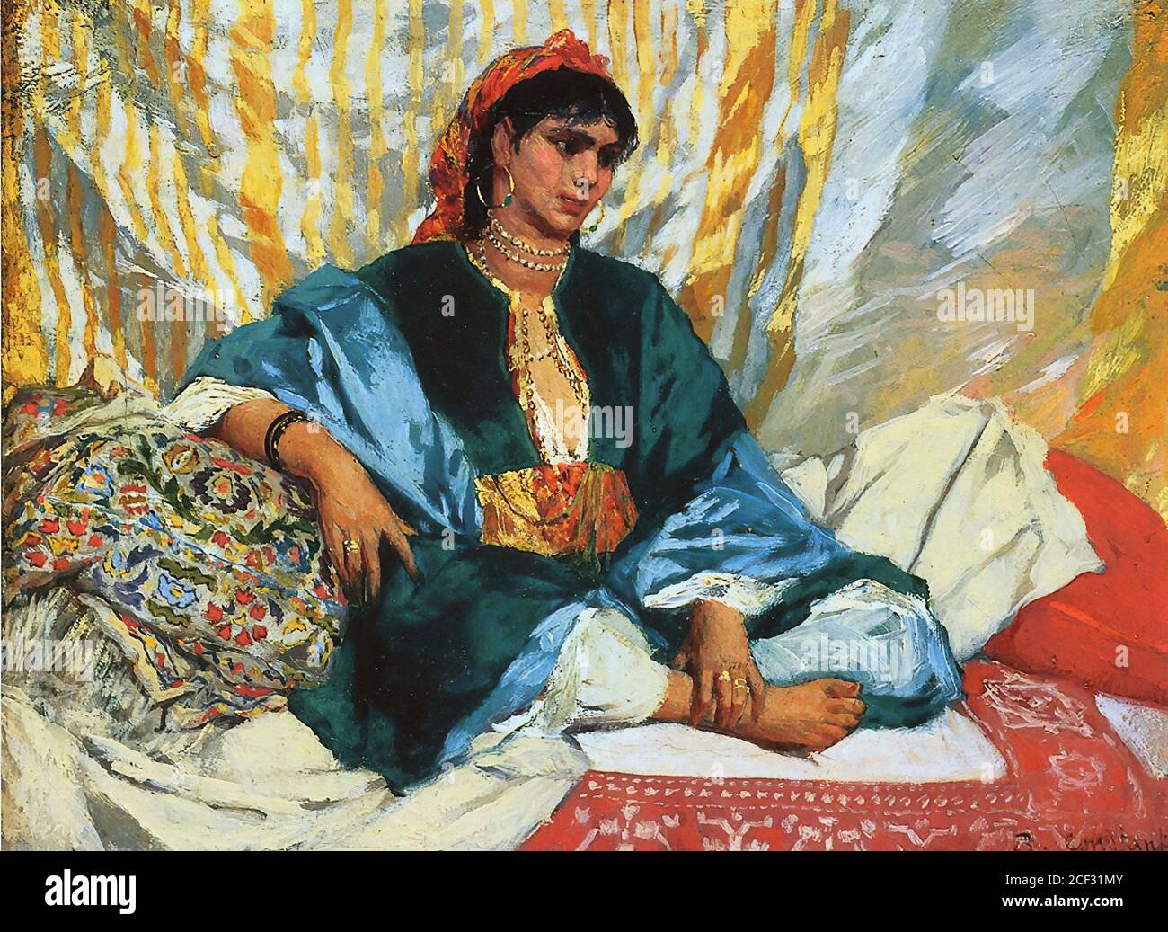 Constant Benjamin - Odalisque - French School - 19th Century Stock ...