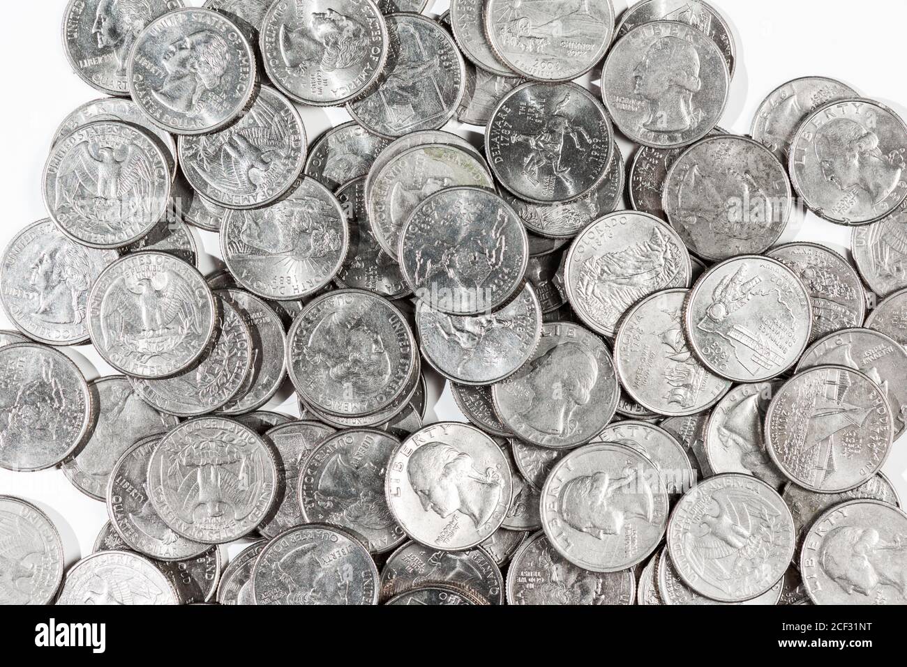 Pile of quarters hi-res stock photography and images - Alamy