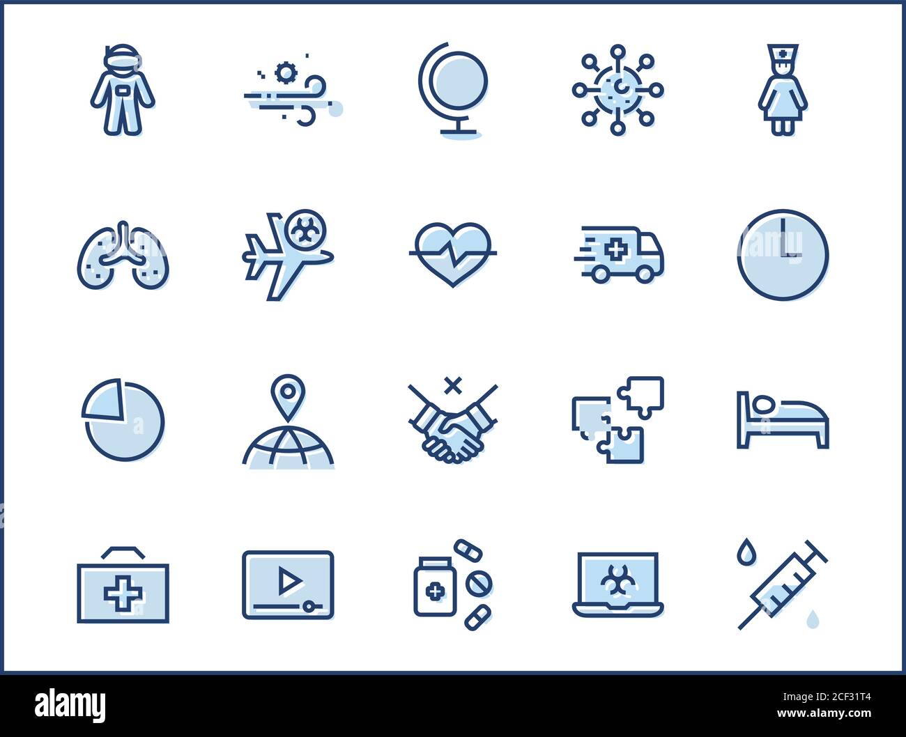 Set of Coronavirus Protection Vector Line Icon. Contains such Icons as ...