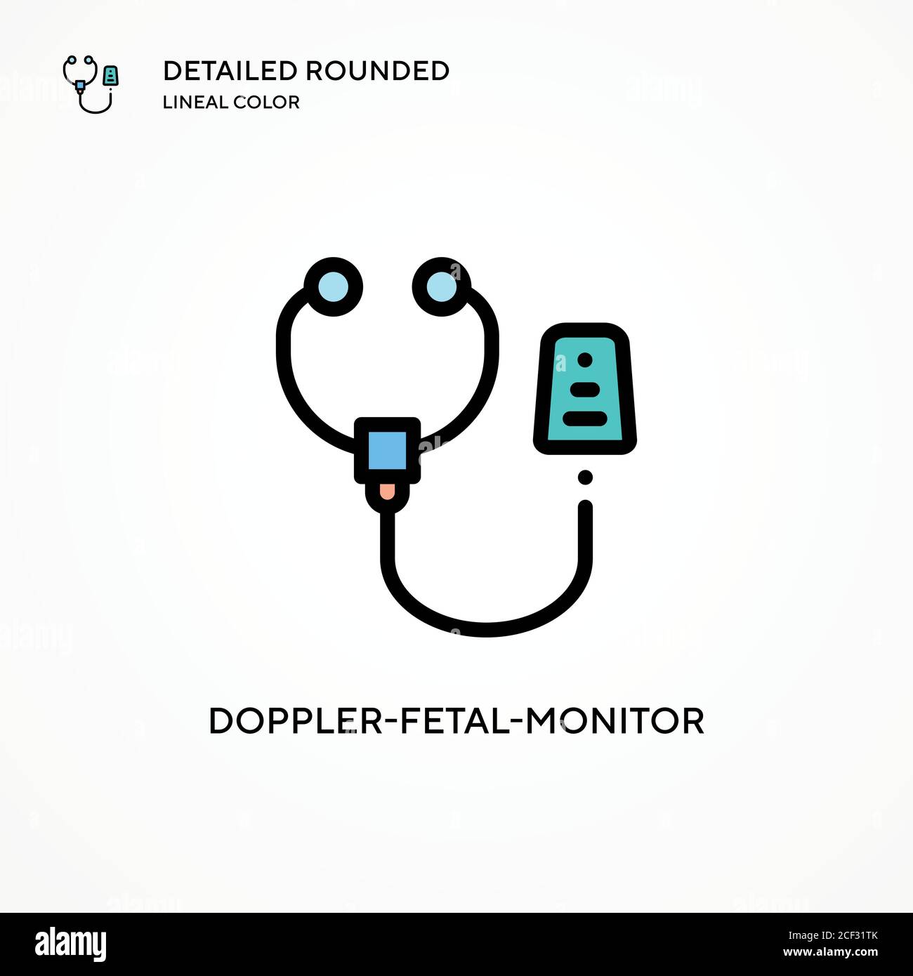 Doppler-fetal-monitor vector icon. Modern vector illustration concepts ...