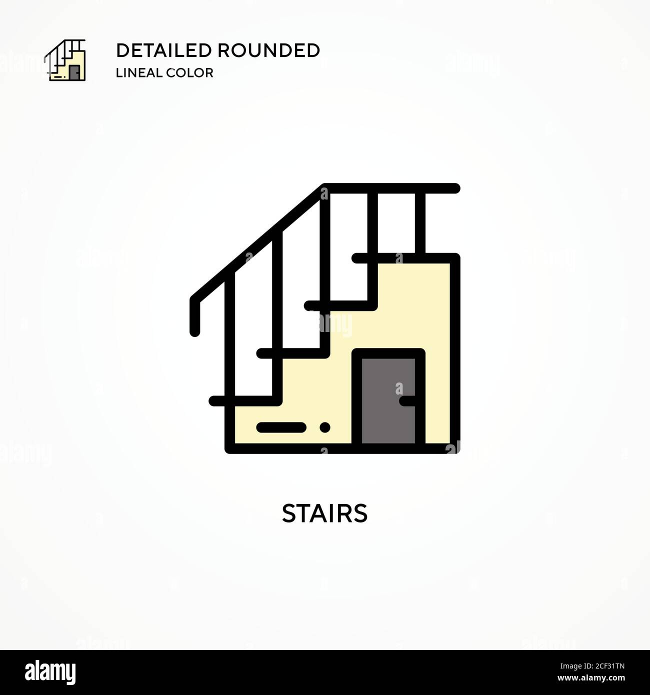 Stairs vector icon. Modern vector illustration concepts. Easy to edit ...